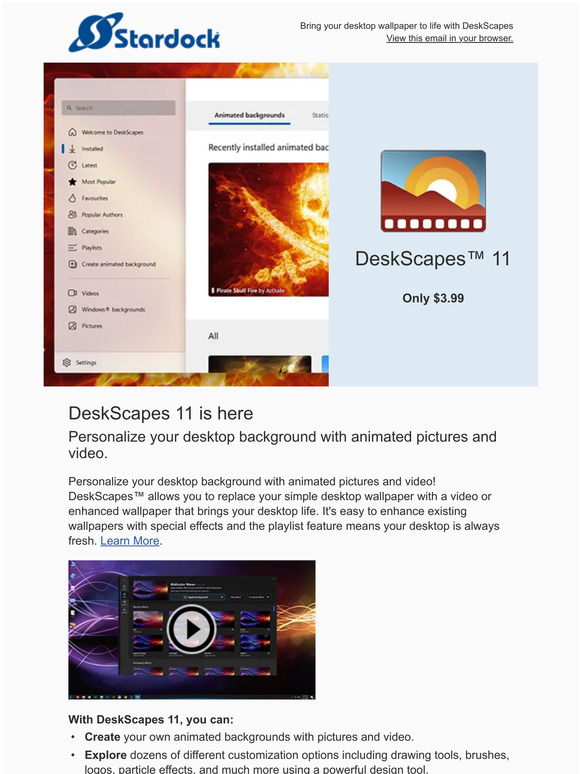 Stardock: Introducing DeskScapes 11: Personalize your desktop ...