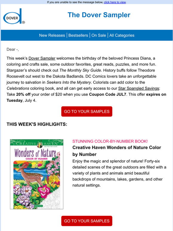 Dover Publications: Dover Sampler: Princess Diana Fashions + 20% Coupon ...