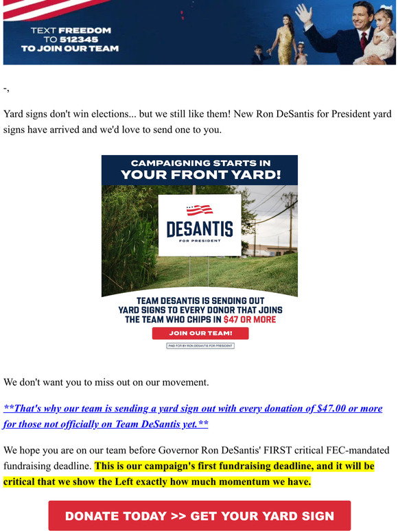 Ron DeSantis: Plant your roots with our Team | Milled