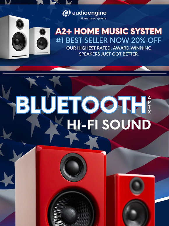 Audioengine: Red, White, and Bluetooth! 20% OFF our Award Winning A2 ...