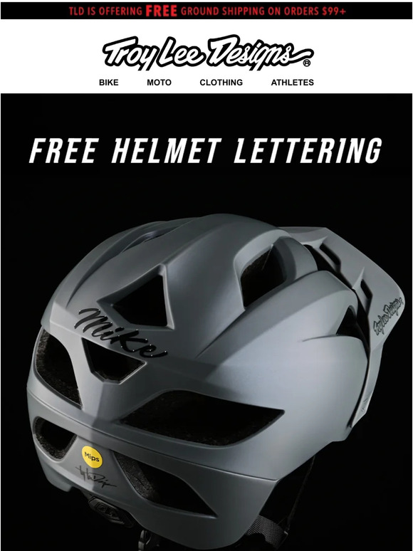 Troy Lee Designs: Free Lettering on Flowline Helmets 🎨 | Milled