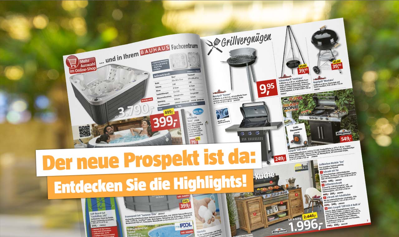 Bauhaus: Der neue Prospekt ist da: randvoll mit bester Sommerstimmung ...