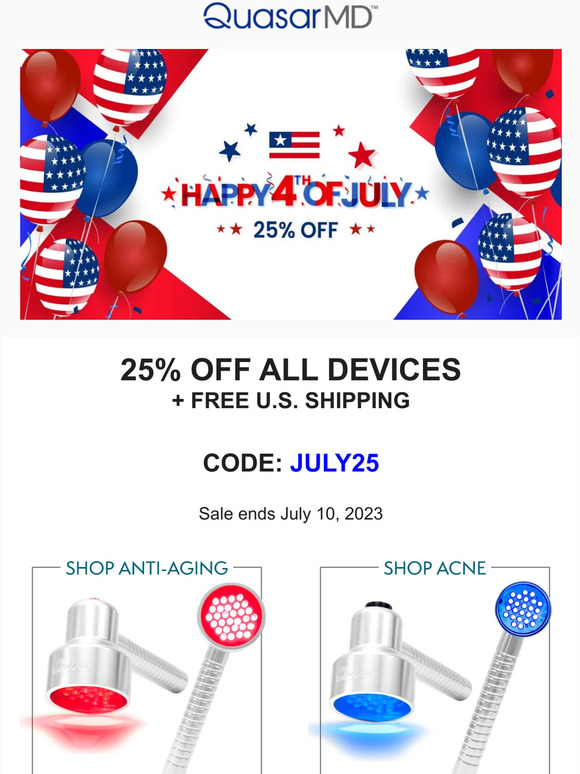 Quasar MD: 4th of July Sale: 25% OFF DEVICES | Milled