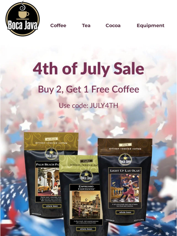 Boca Java: 4th of July WEEKEND SALE: B2G1🎇🎇🎇 | Milled
