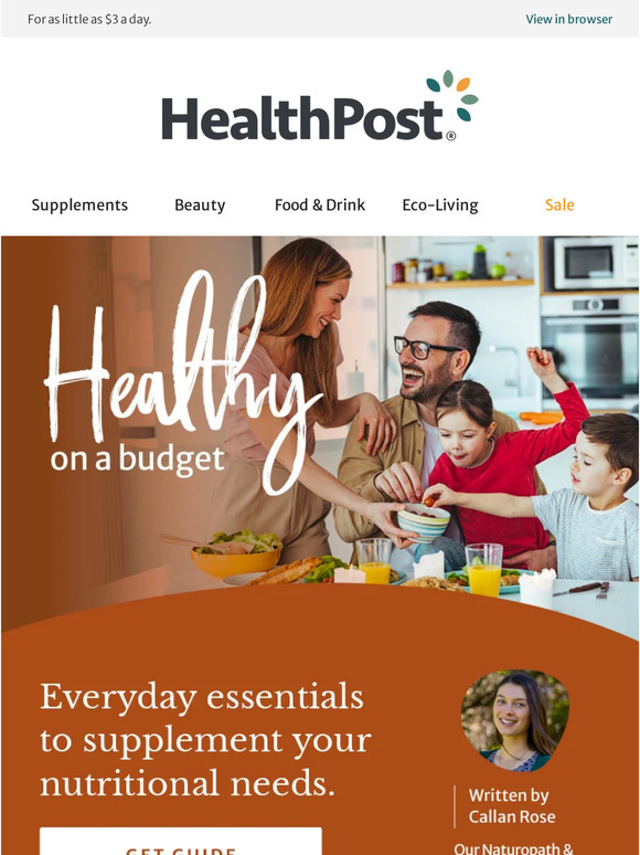 HealthPost (AU): How to stay healthy on a budget | Milled