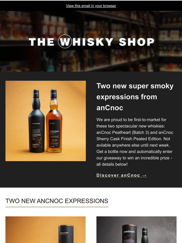 The Whisky Shop: New smoky anCnoc drams are here 😍 | Milled