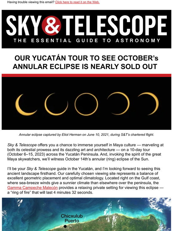 Sky & Telescope: Our Yucatán Tour to See October’s Annular Eclipse is ...