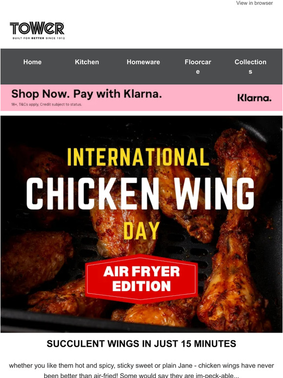 Tower: Get Your Wing Fix: Delicious Air Fryer Chicken Wings for ...