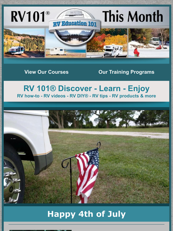 RV Education 101: RV Education 101 Newsletter July 2023 — | Milled