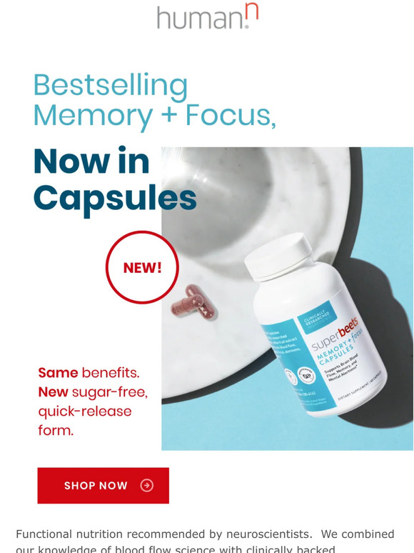 HumanN: NEW Memory + Focus: Same brain health benefits 🧠, now in ...
