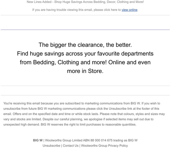 BIG W: Clearance Just Got Better! | Milled