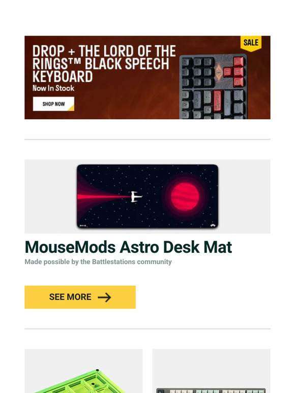 Drop: MouseMods Astro Desk Mat, Space Cables Cosmo Case, Drop DCX ...