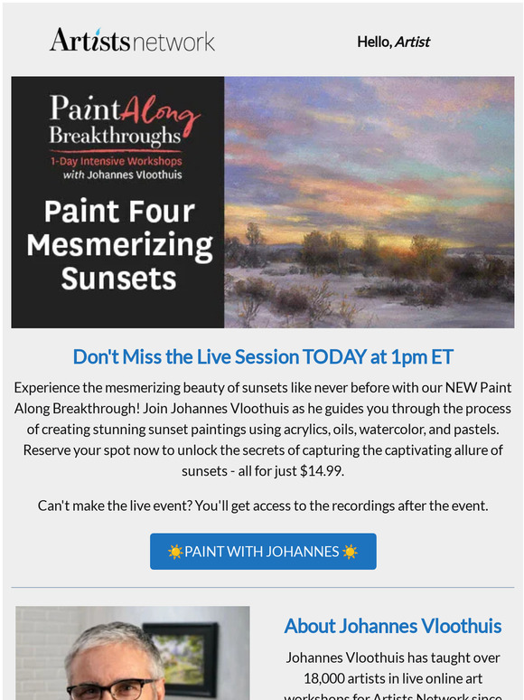 artistsnetwork: 4 Sunsets, 1 Unforgettable Experience - Join Now! | Milled