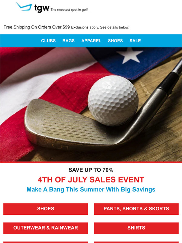TGW.com - The Golf Warehouse: 4th of July Savings Are Here For A ...