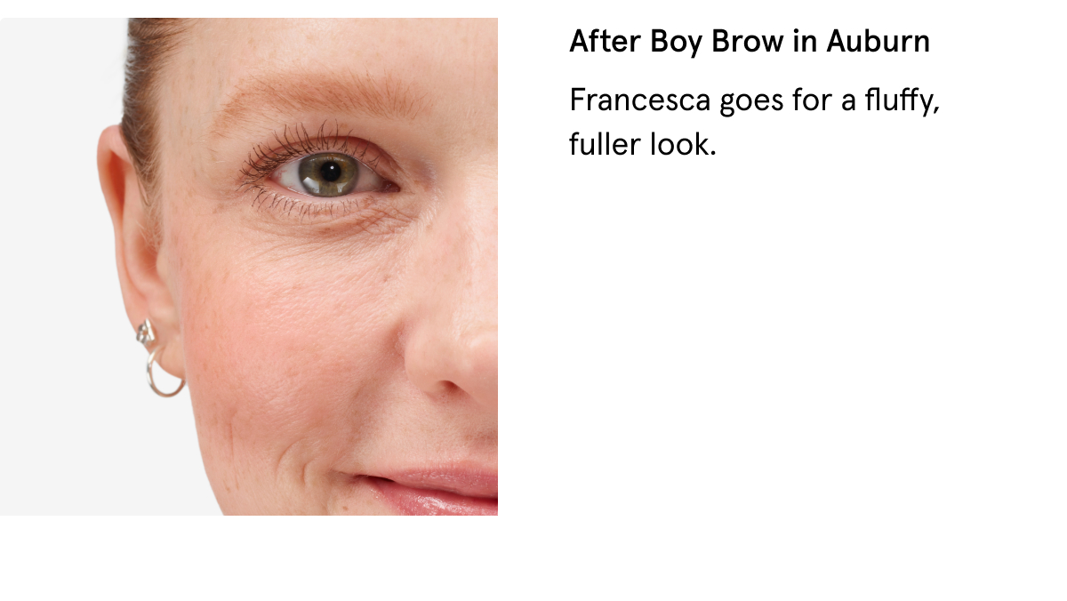 Glossier: Before + after Boy Brow | Milled