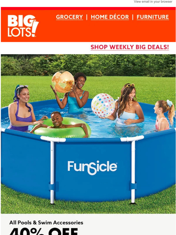 Big Lots: Celebrate with a splash 💦 40% OFF select pools & swim ...