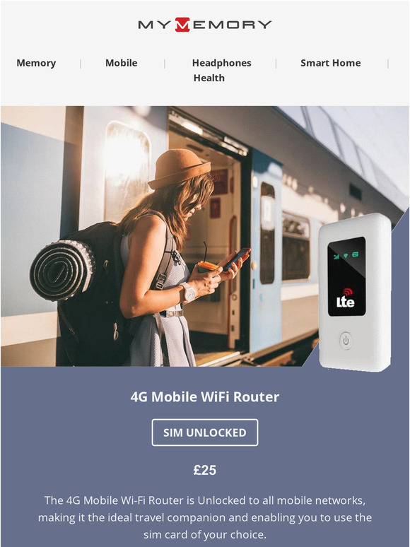 Mymemory.Co.Uk: Stay Connected Wherever Summer Takes You 🌞 4G Mobile Router | Milled