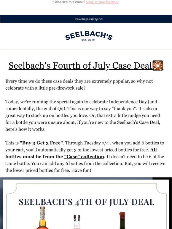 Seelbachs: LAST CALL! Seelbach's Fourth of July CASE DEAL Is Back! 🎆 ...