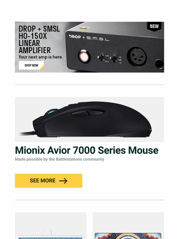 Drop: Mionix Avior 7000 Series Mouse, CSTC40 40% Mechanical Keyboard ...