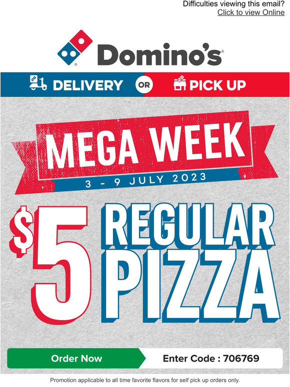 Domino's Pizza: Wait, what? Regular pizza at $5 only?! | Milled