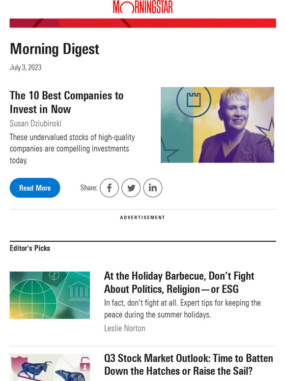 Morningstar: The 10 Best Companies to Invest in Now | Milled