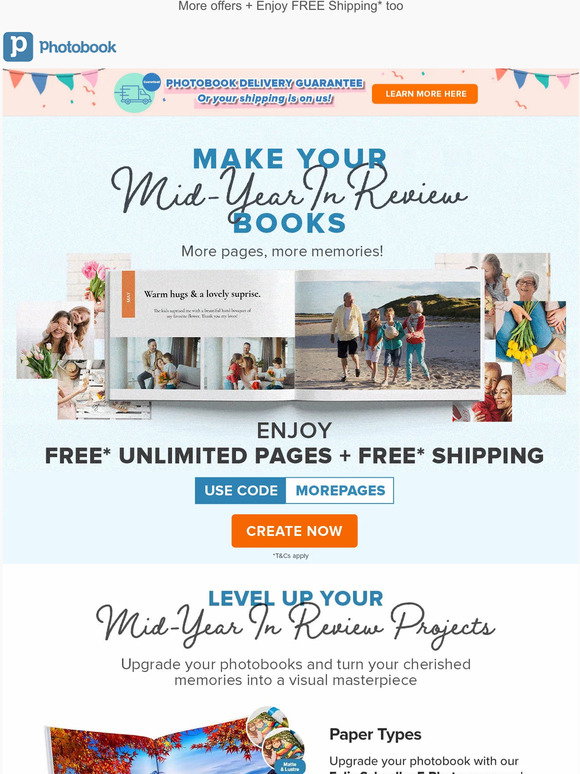 Photobook: Unlimited Pages for your Mid Year in Review Photobook | Milled