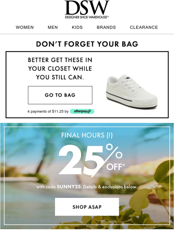 DSW: Just for VIPs like you: 20% off. | Milled