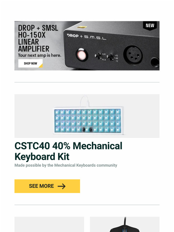 Drop: CSTC40 40% Mechanical Keyboard Kit, xDuoo XQ-100 Bluetooth Audio ...