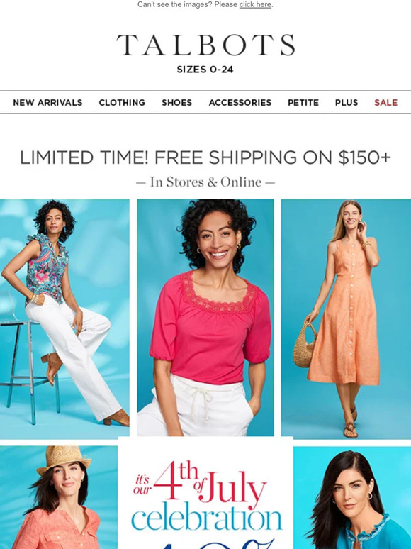 Talbots: Those new styles you love? They’re 40% off! | Milled