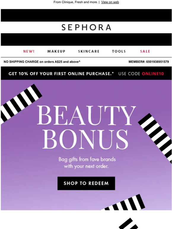 Sephora: This email comes with gifts! 🎁 | Milled