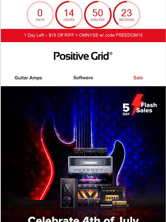 Positive Grid: Ends Today: $15 Off RIFF + OMNYSS | Milled
