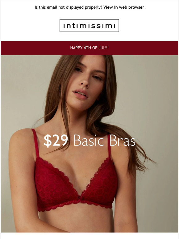 Intimissimi: Happy 4th! $29 Basic Bras | Milled
