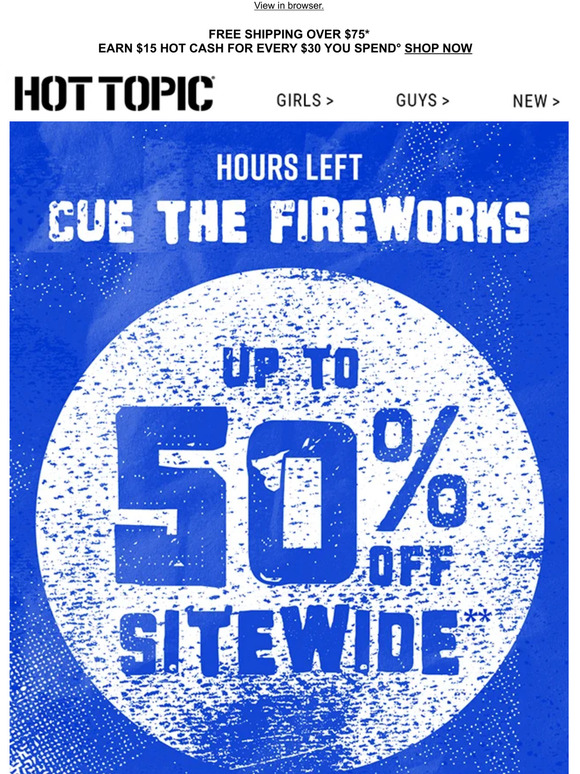 Hot Topic: Hours left to grab up to 50% Off ⏰ | Milled