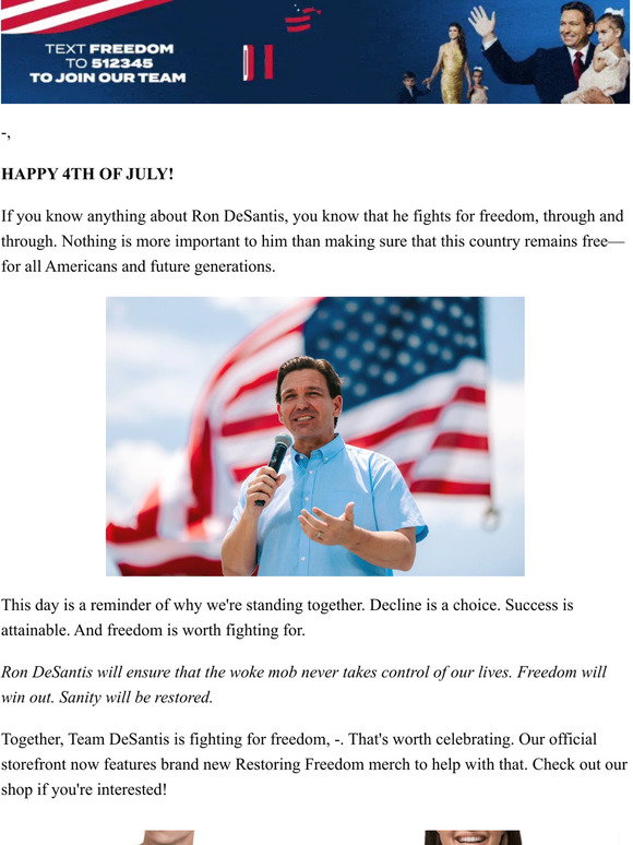 Ron DeSantis: Happy 4th of July! | Milled
