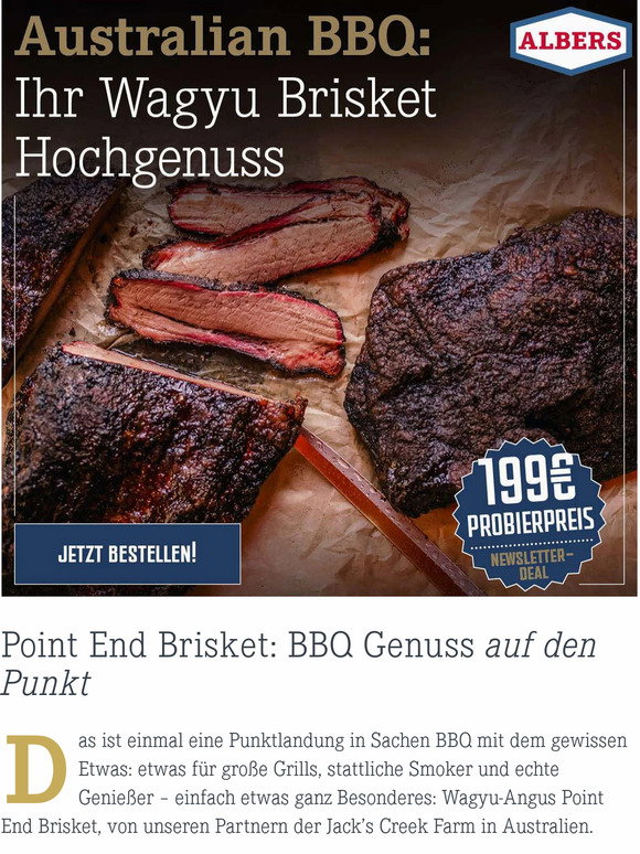 Albers Food: Australian BBQ: Ihr Wagyu Brisket Hochgenuss | Milled