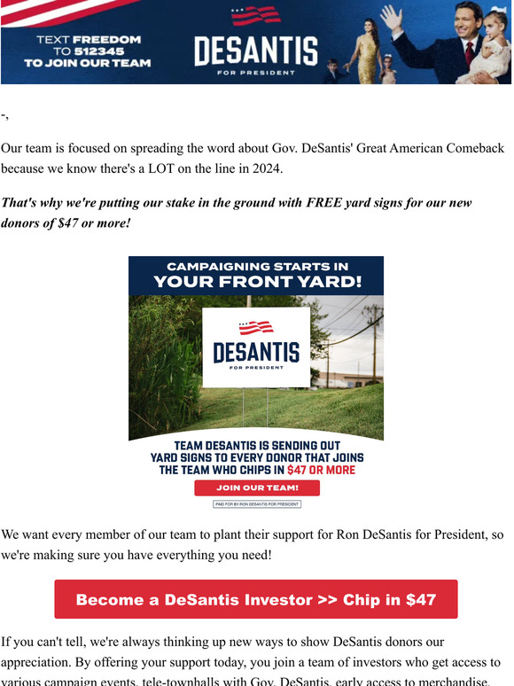 Ron DeSantis: A yard sign better than a pink flamingo 🦩 | Milled