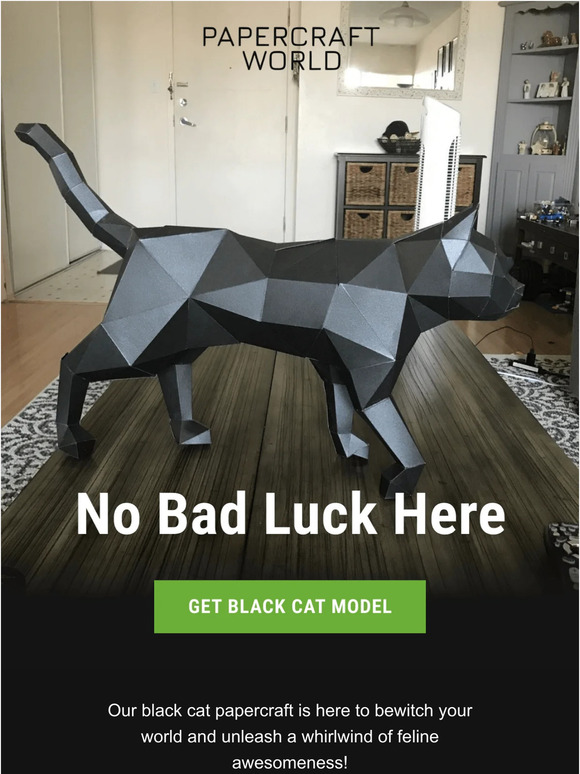 PaperCraft World: Meet Our Elegant Black Cat Papercraft | Milled