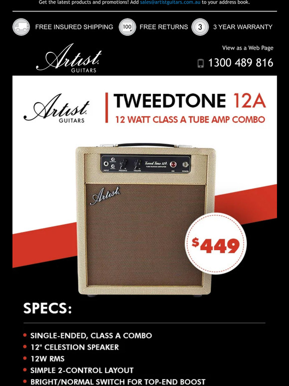 Artist Guitars: Bob Spencer demos our brand new TweedTone12A! | Milled