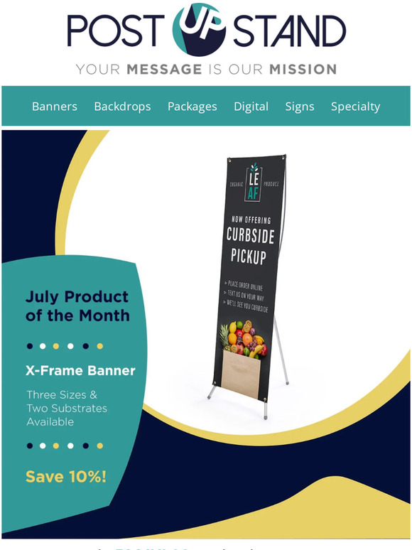 Post Up Stand: July's Product of the Month is a Budget-Friendly Banner ...