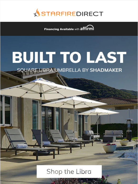 Starfire: Built to last: Libra Patio Umbrella by Shademaker ☀️😌 | Milled