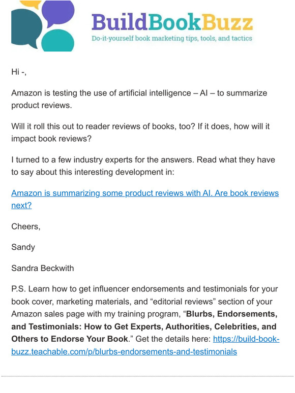 Build Book Buzz: [Build Book Buzz] CORRECT LINK: Amazon, artificial ...