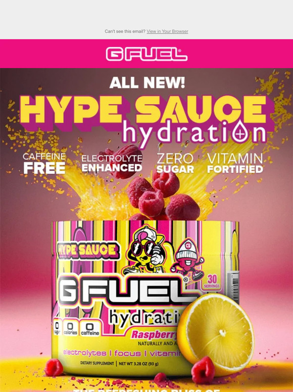 G FUEL: Hype Sauce Hydration is NOW Available! | Milled