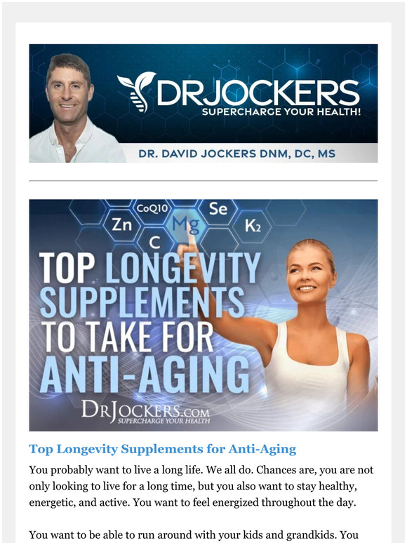 Dr. Jockers: Top Nutrients for Longevity, Inflammation and Blood ...