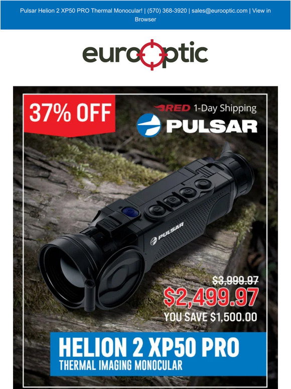 EuroOptic: 37% OFF: Pulsar Helion 2 XP50 PRO Thermal Monocular! | Milled