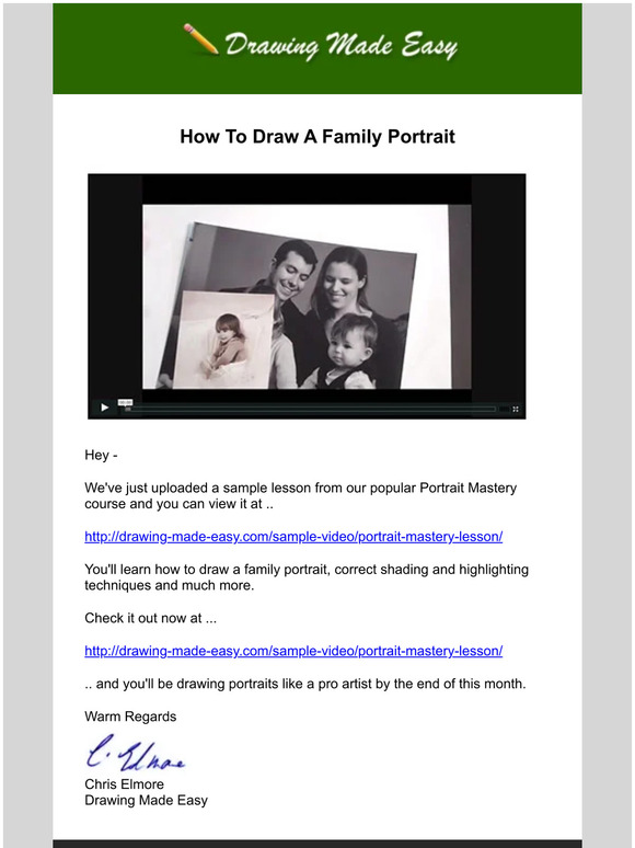 Drawing Made Easy: — - how to draw a Family Portrait [VIDEO] | Milled