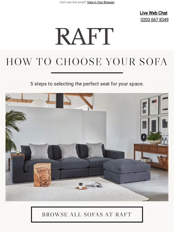 Raft Furniture: How to Pick the Perfect Sofa | Milled