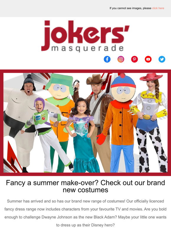 Jokers Masquerade: Get a new look this summer with our latest costume ...