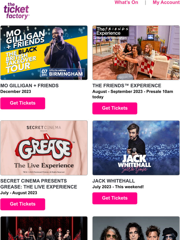 The Ticket Factory: Mo Gilligan + Friends, The FRIENDS™ Experience ...