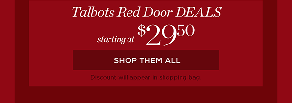 Talbots: 🚨 Our FAMOUS Talbots RED DOOR SALE is here! 🚨 | Milled