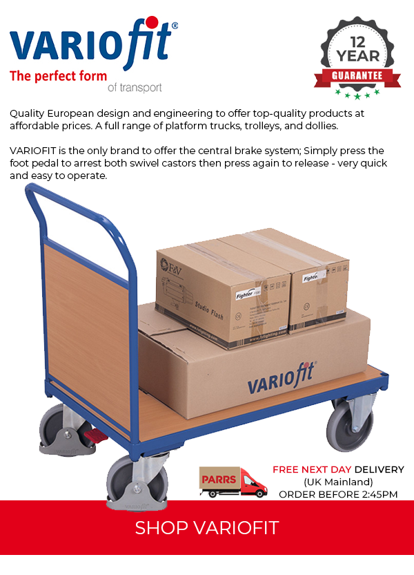 Parrs: VARIOFIT - Platform Trucks, Trolleys, & Dollies | Milled